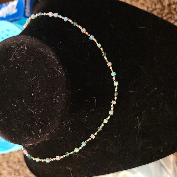 Jewelry | 512 Jewelry Short Adjustable Multi Blue Bead Necklace | Poshmark